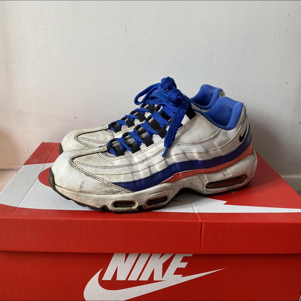 Air max 95/110s White pink blue purple Nike Good... - Depop