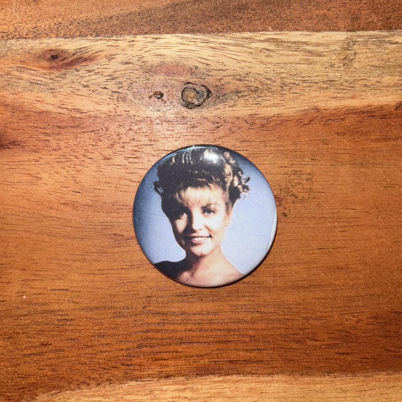 Laura Palmer pin back button 1 1/2 inch... - Depop