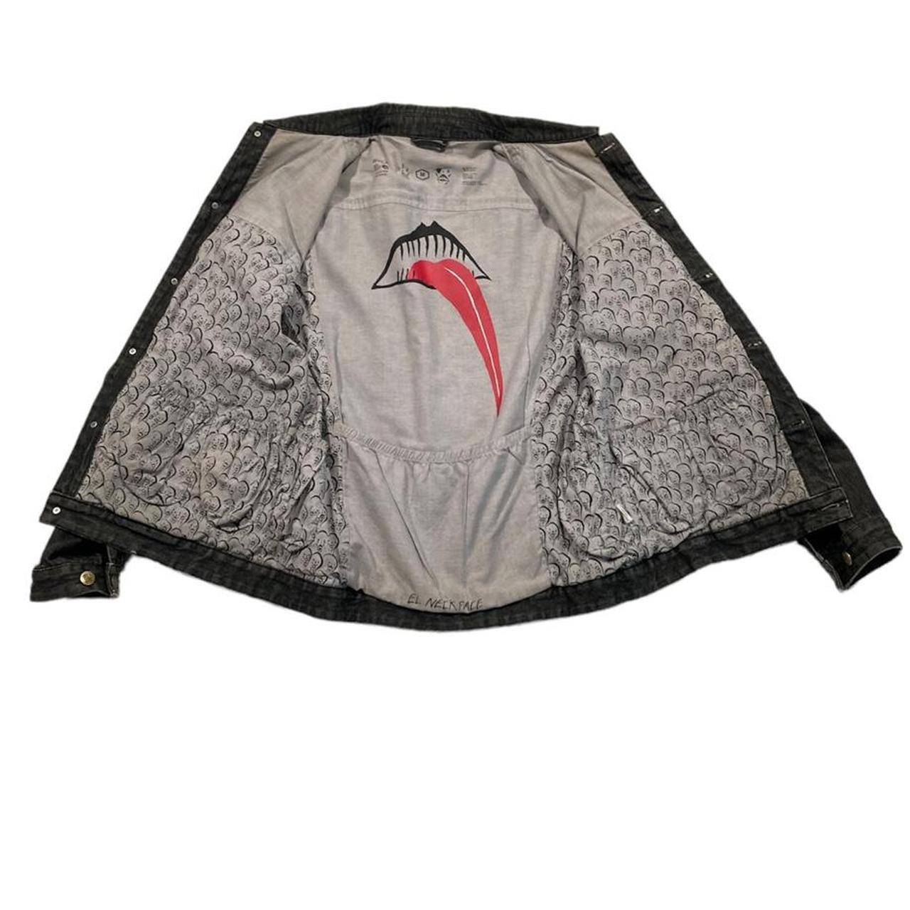 RVCA x NECKFACE Rolling Stones denim jacket RARE!... - Depop