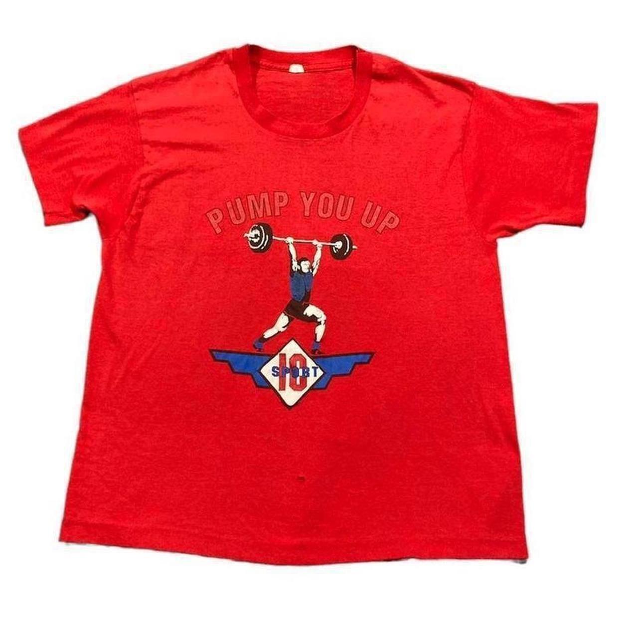 Vintage single stitch “PUMP YOU UP” graphic tee Thin... - Depop