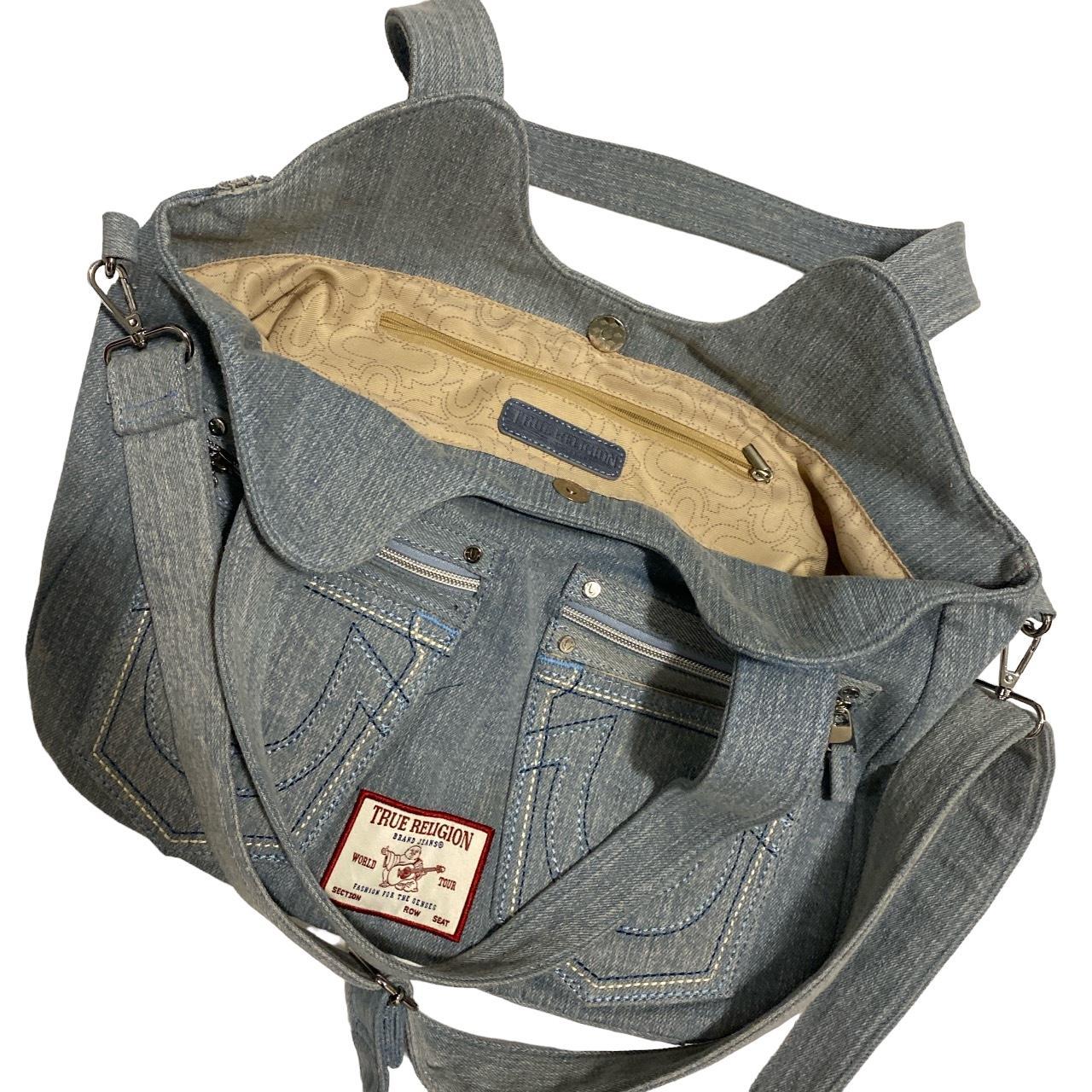 Light lean True Religion denim shoulder bag... - Depop