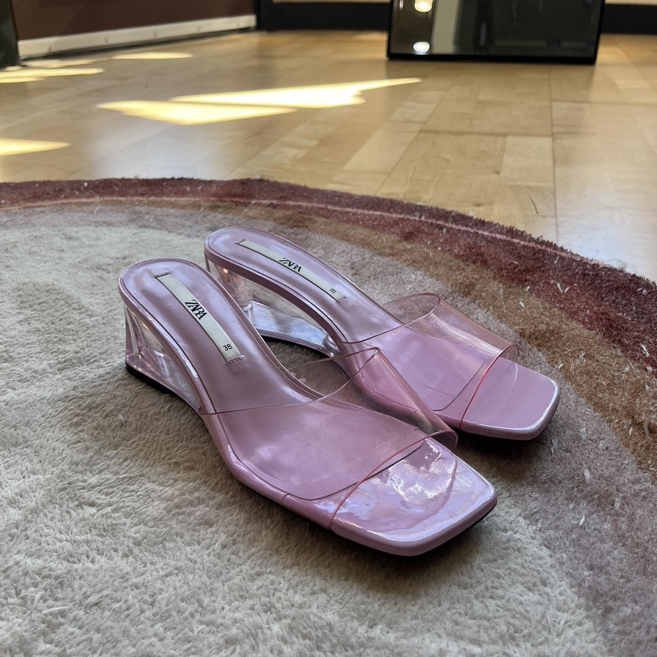 Barbie pink kitten wedges! Cute little wedge heels... - Depop