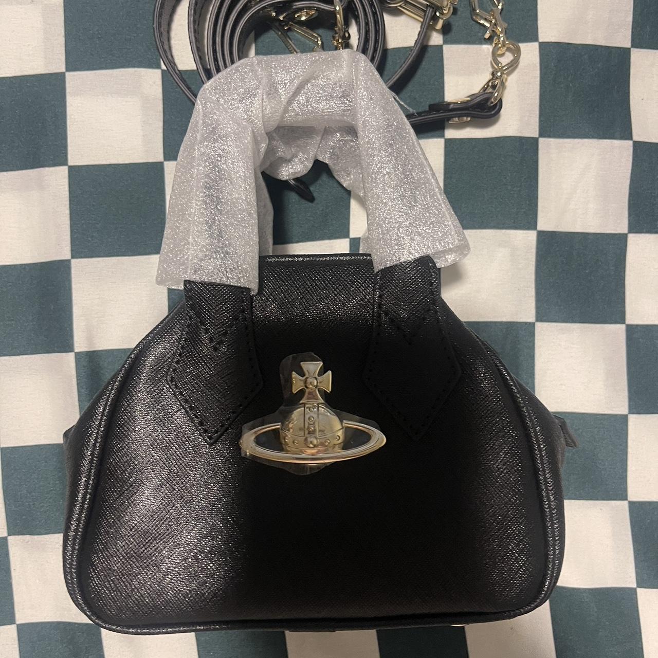 VIVIENNE WESTWOOD black leather with light gold... - Depop