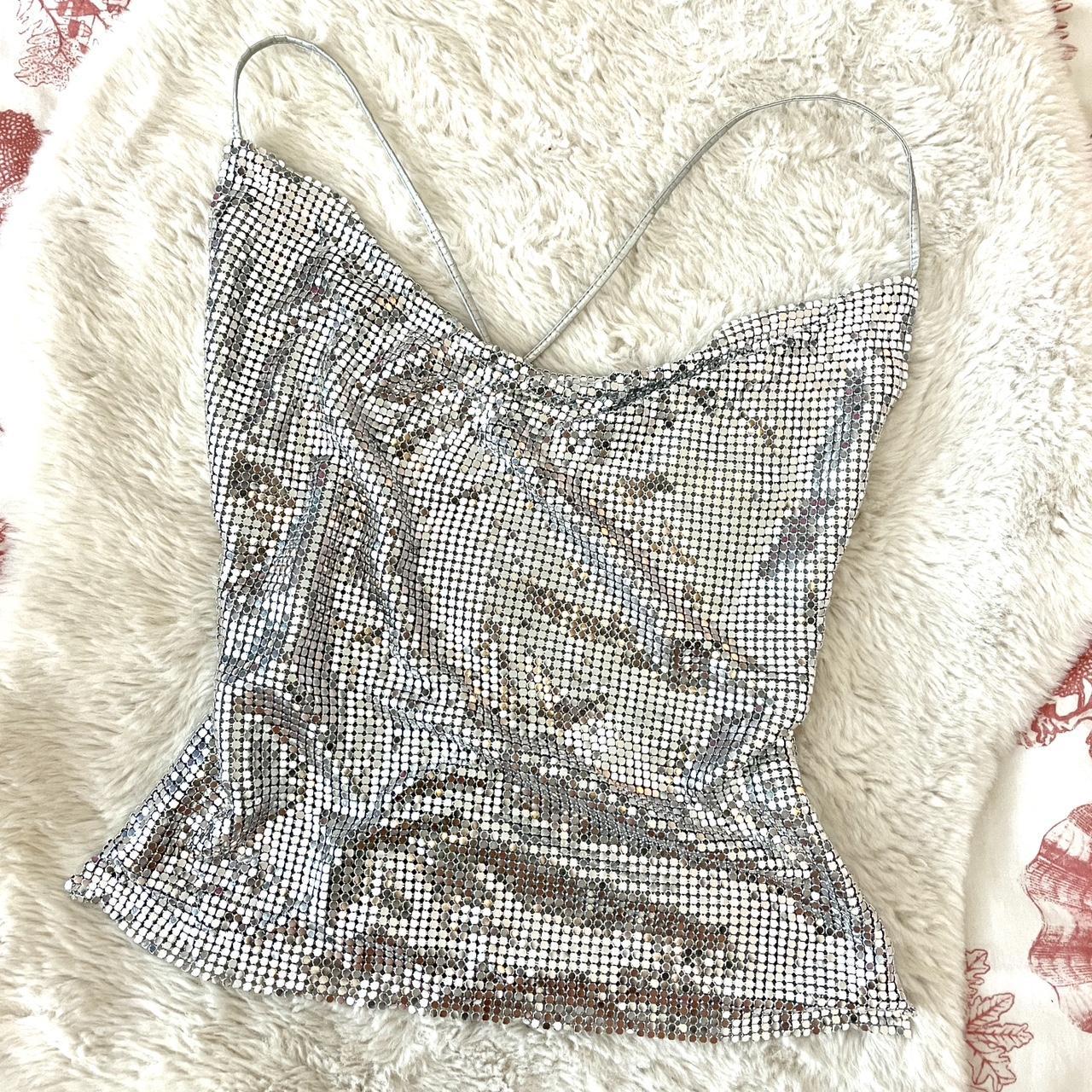 90’s Chainmail Backless Clubbing Top by New Look So... - Depop