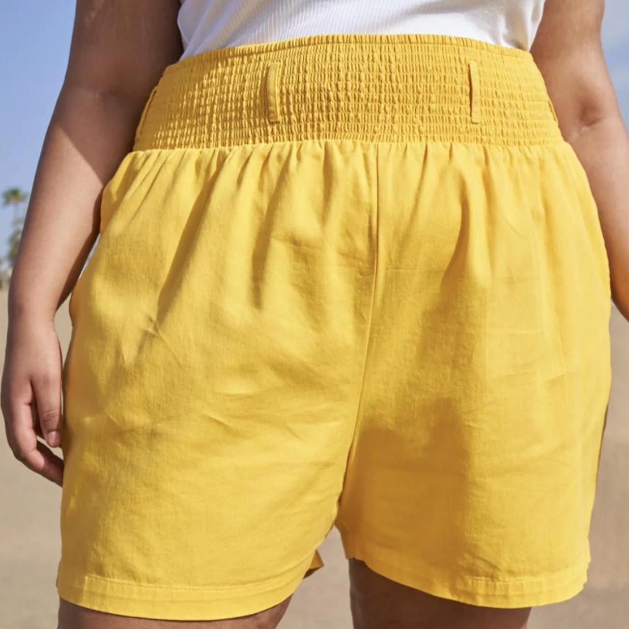 Lucy and Yak Women's Yellow Shorts | Depop