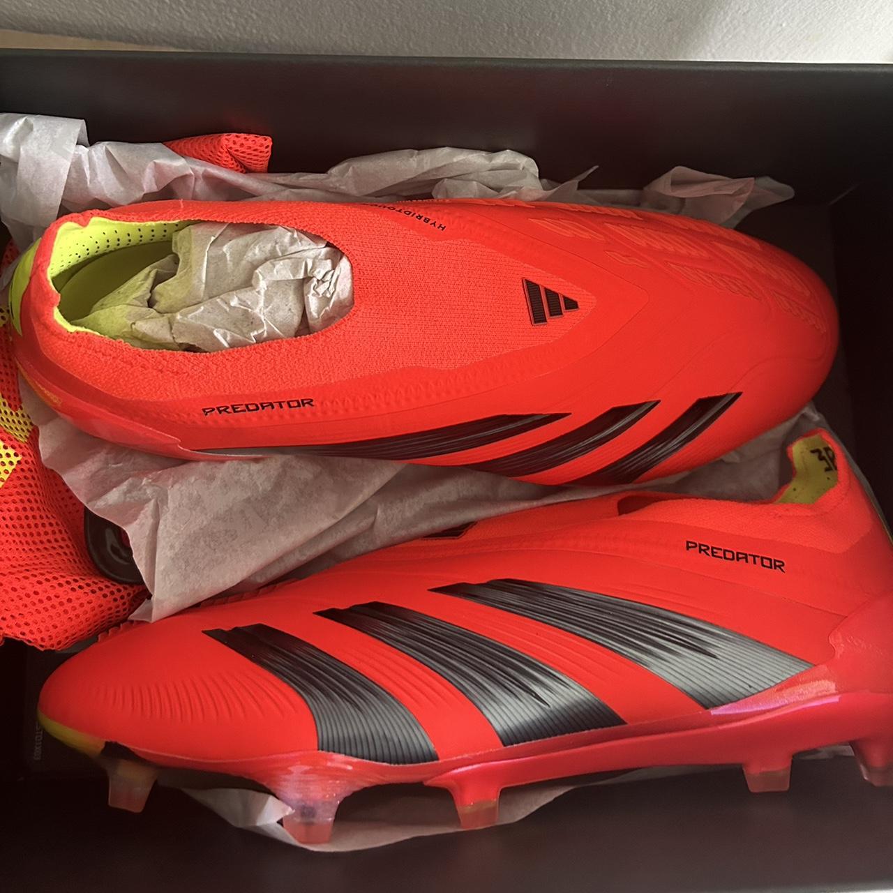 ADIDAS RED PREDATOR ELITE LACELESS FIRM GROUND... - Depop
