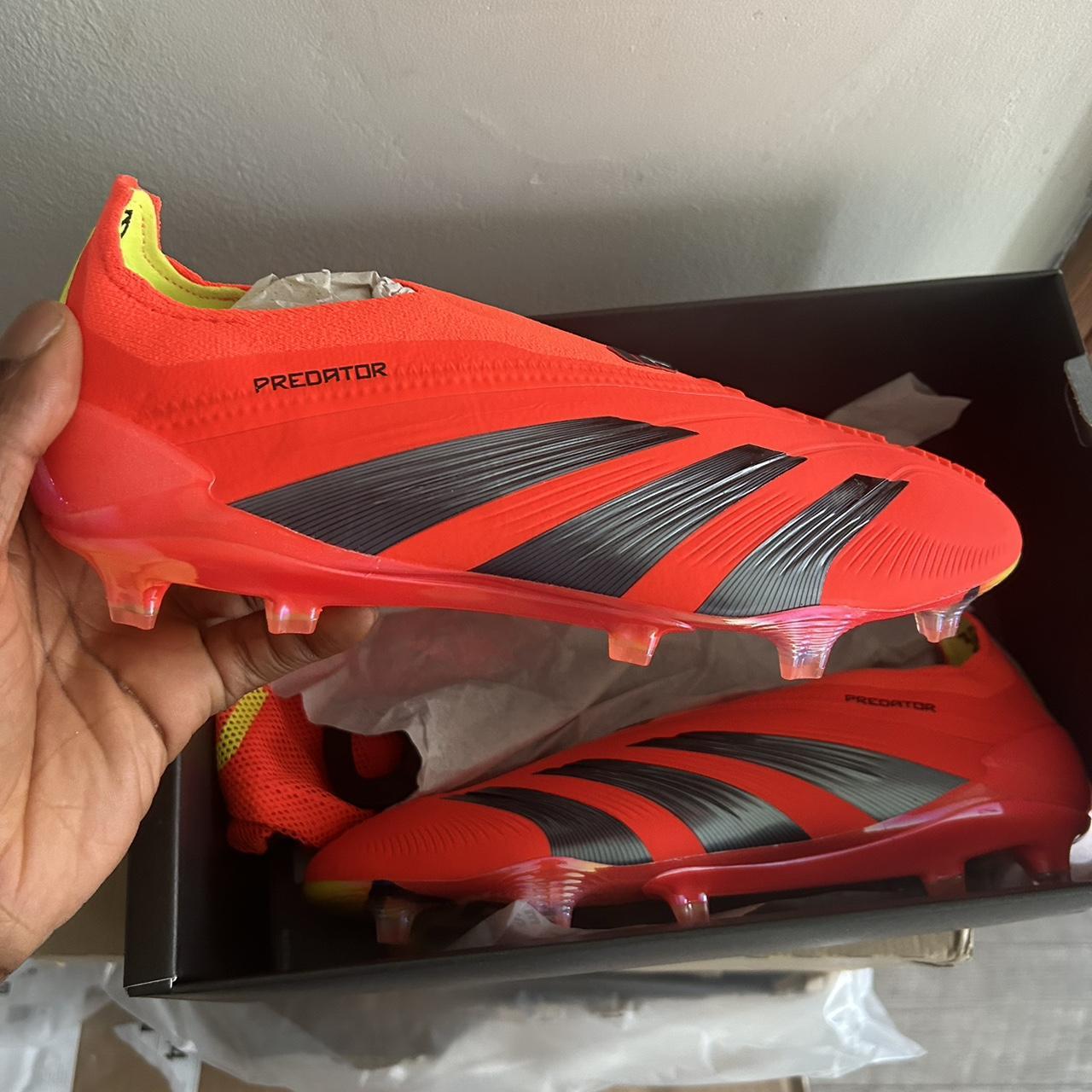 ADIDAS RED PREDATOR ELITE LACELESS FIRM GROUND... - Depop