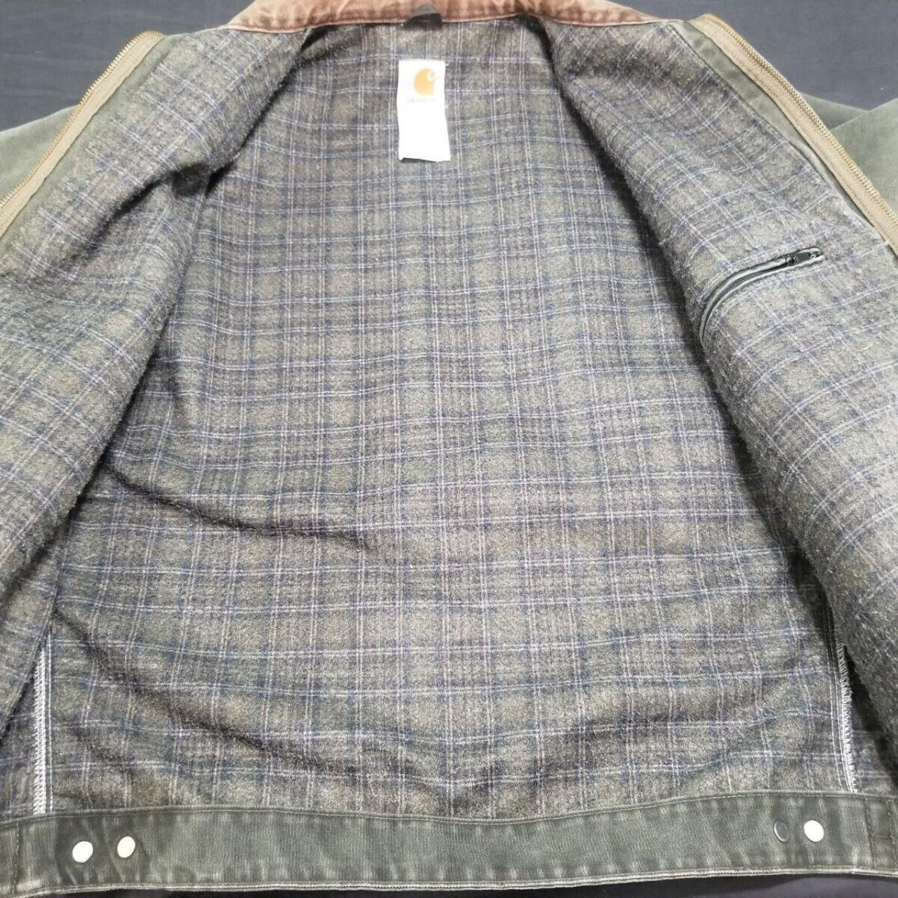 Carhartt J97 MOS Green Blanket Lined Detroit Jacket... - Depop
