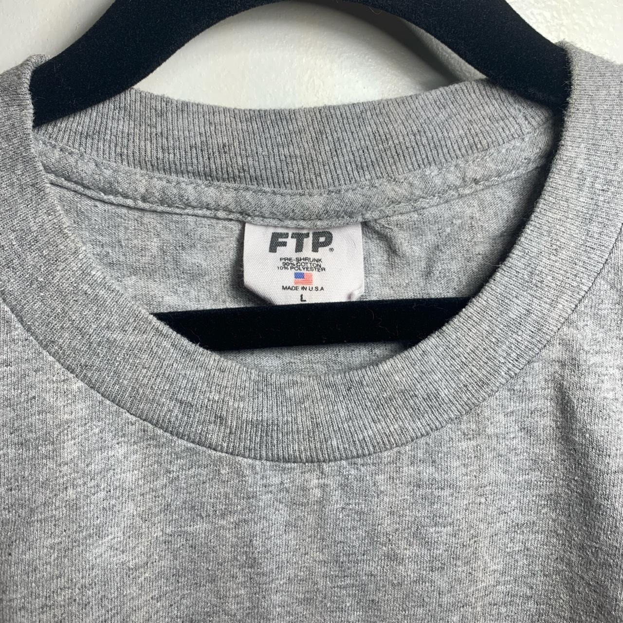 Deadstock FTP gold bling logo tee in heather grey.... - Depop