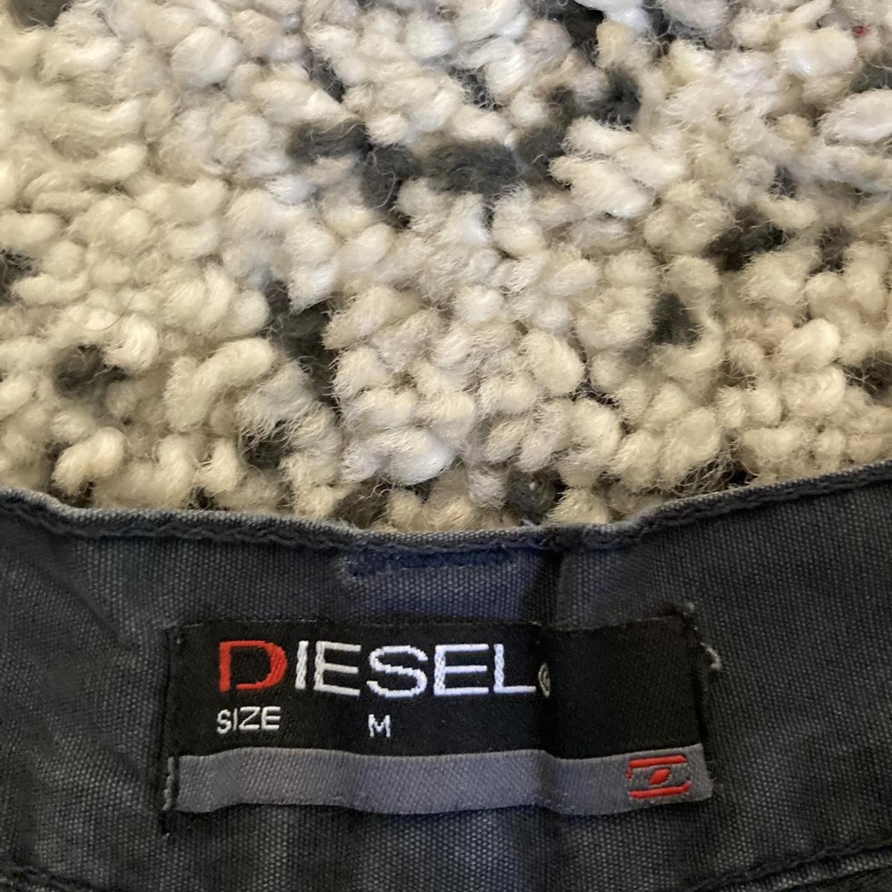 Diesel cargo shorts! Vintage y2k navy blue long... - Depop