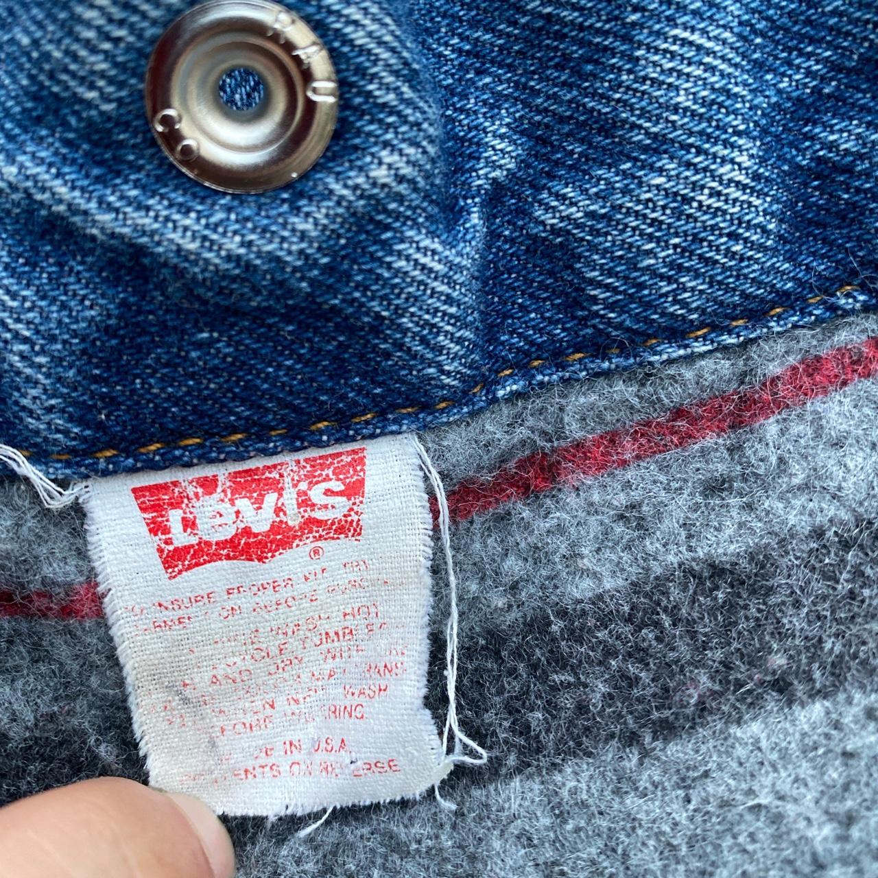 Vintage Levis blanket lined denim jacket Very thick... - Depop