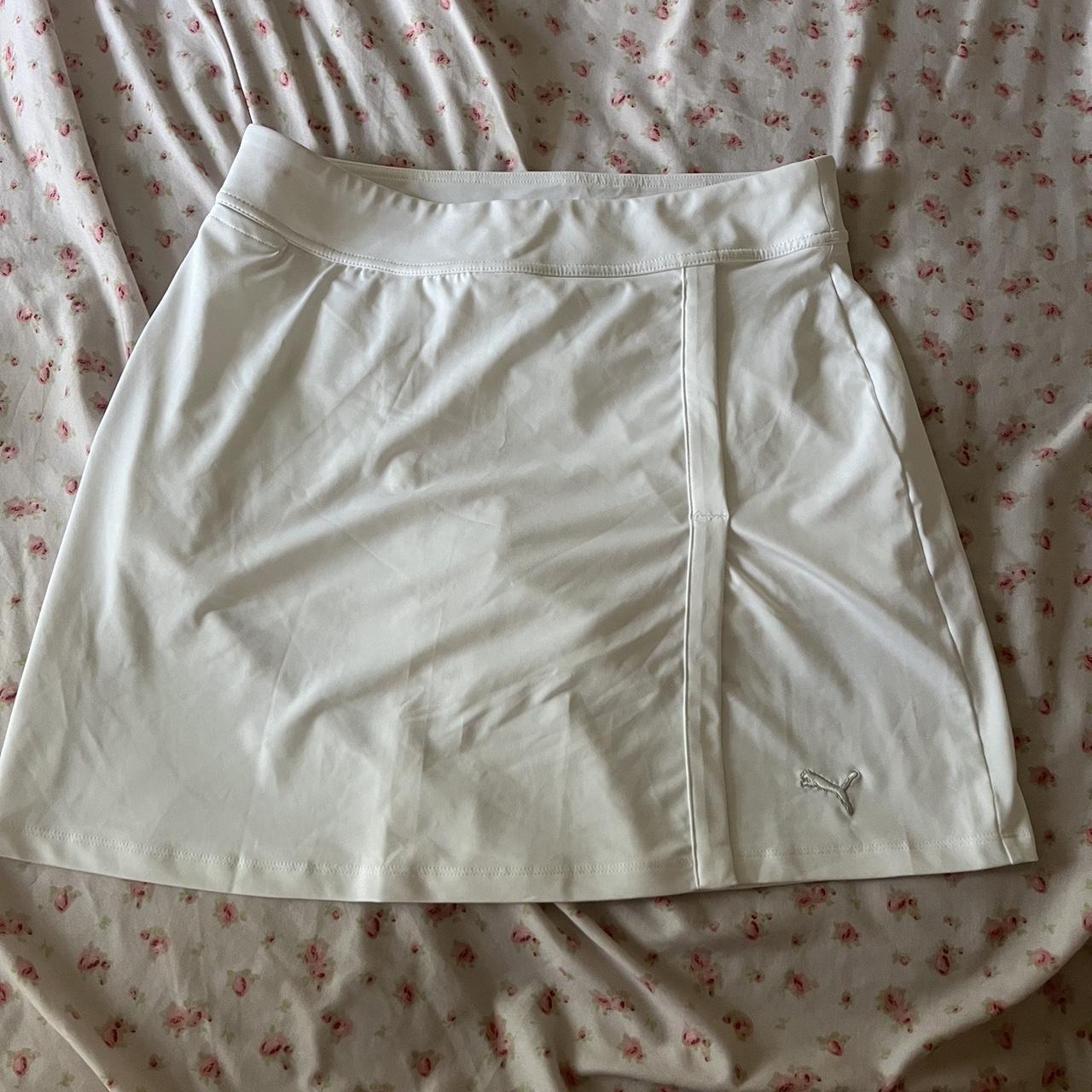 Puma White Athletic Skort Size S true to size has... - Depop