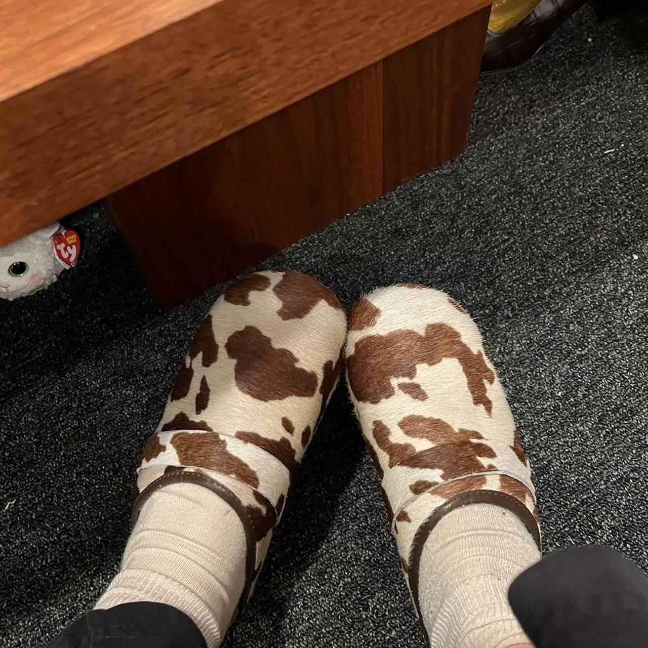 Real cow hair cowhide Sanita clogs! Hardly ever... - Depop