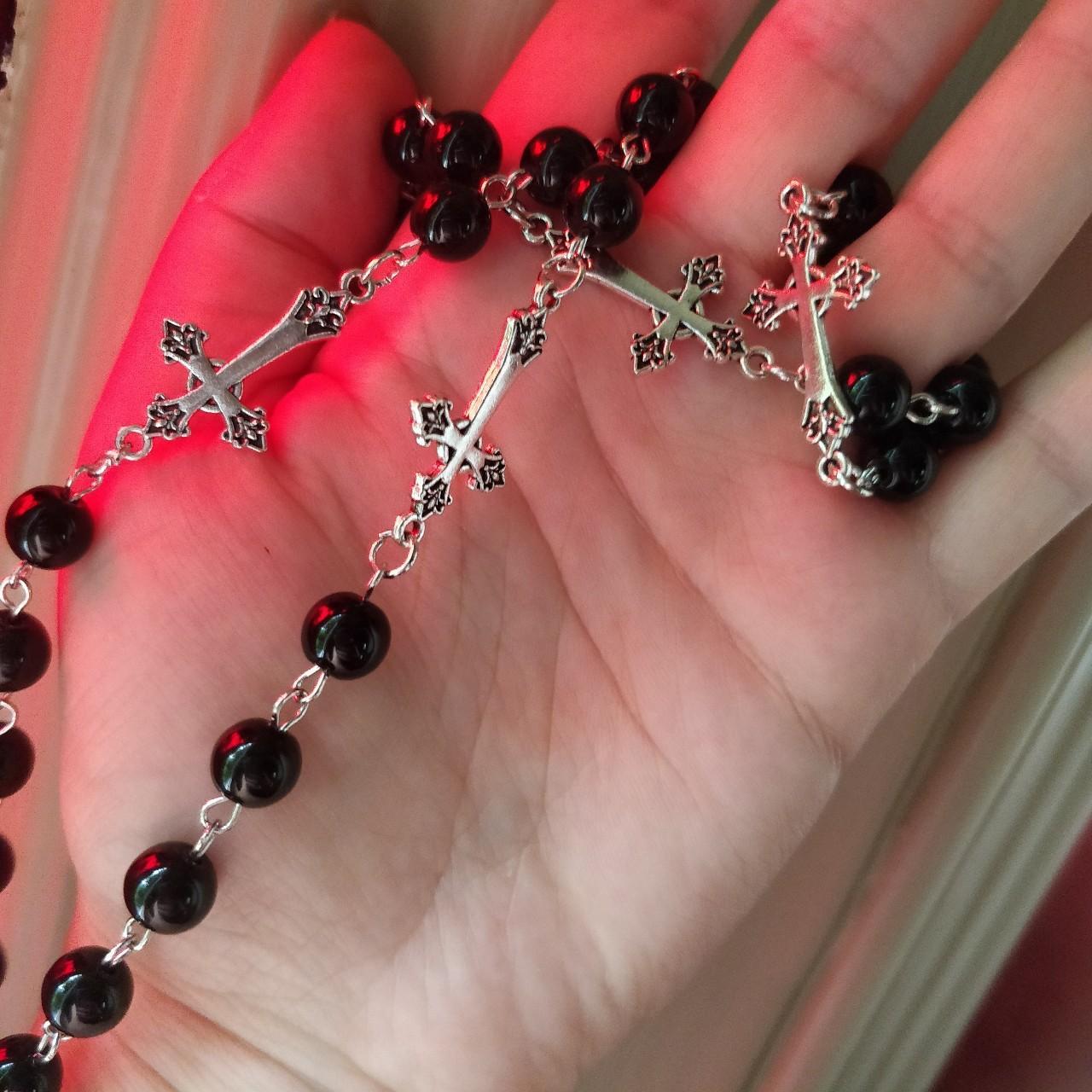 Inverted crucifix rosary Large detailed crucifix,... - Depop
