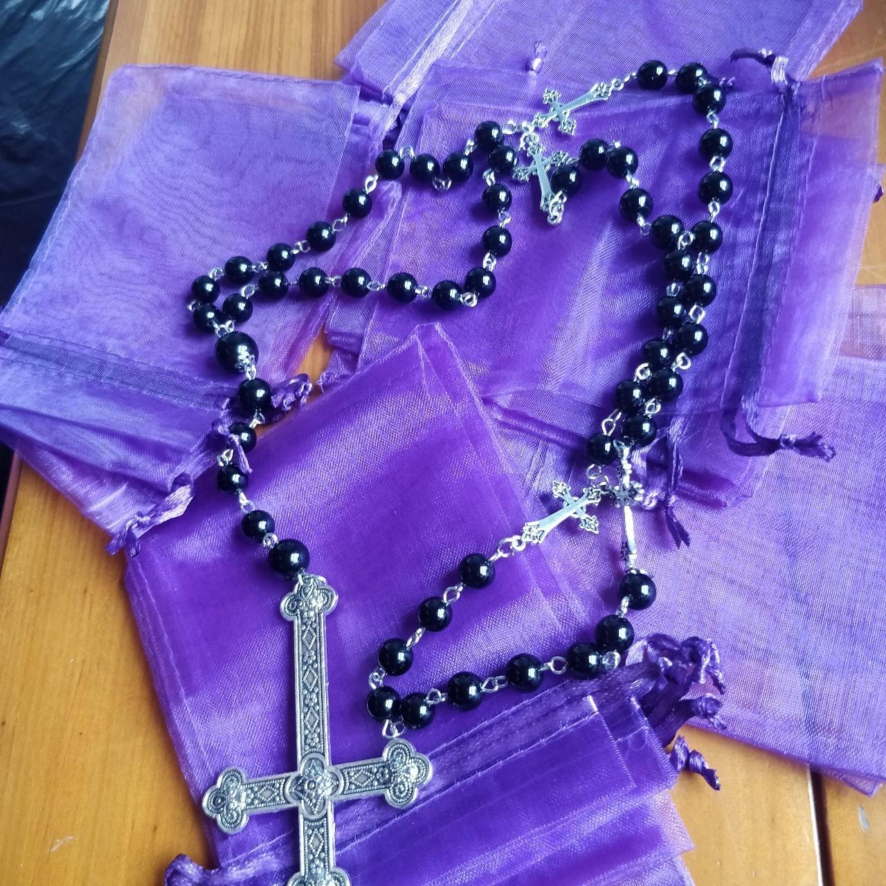 Inverted crucifix rosary Large detailed crucifix,... - Depop