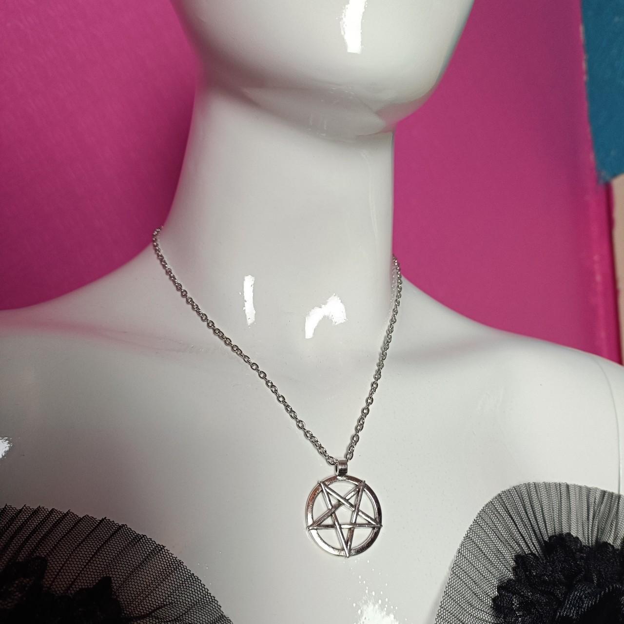 Pentagram chain necklace. Small and understated,... - Depop