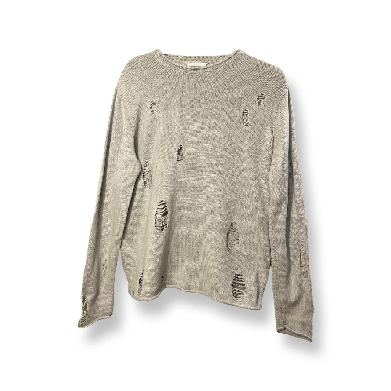 Knit distressed sweater, excellent condition. Size... - Depop