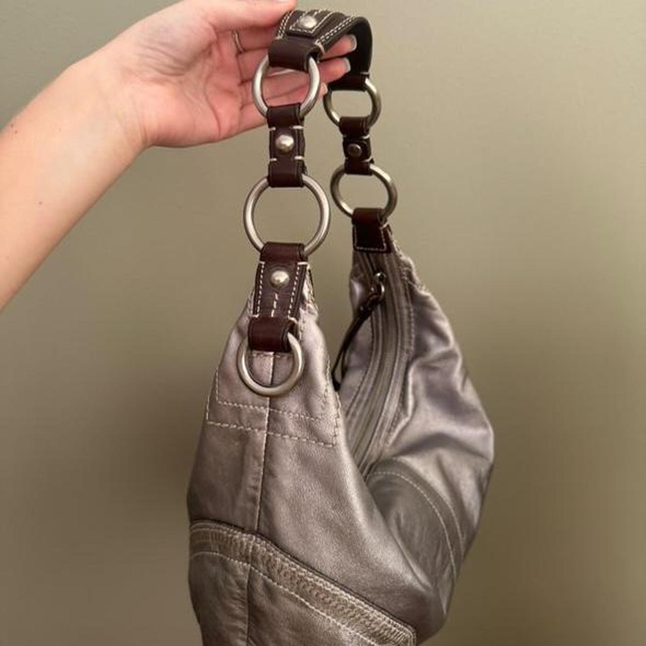 Silver slouch coach purse ♥️ super cute Y2k... - Depop