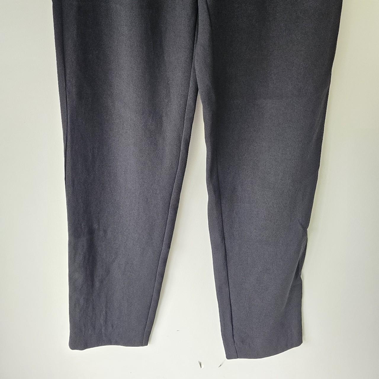 Basque Pants Womens Black High Waisted Belt Pleated... - Depop