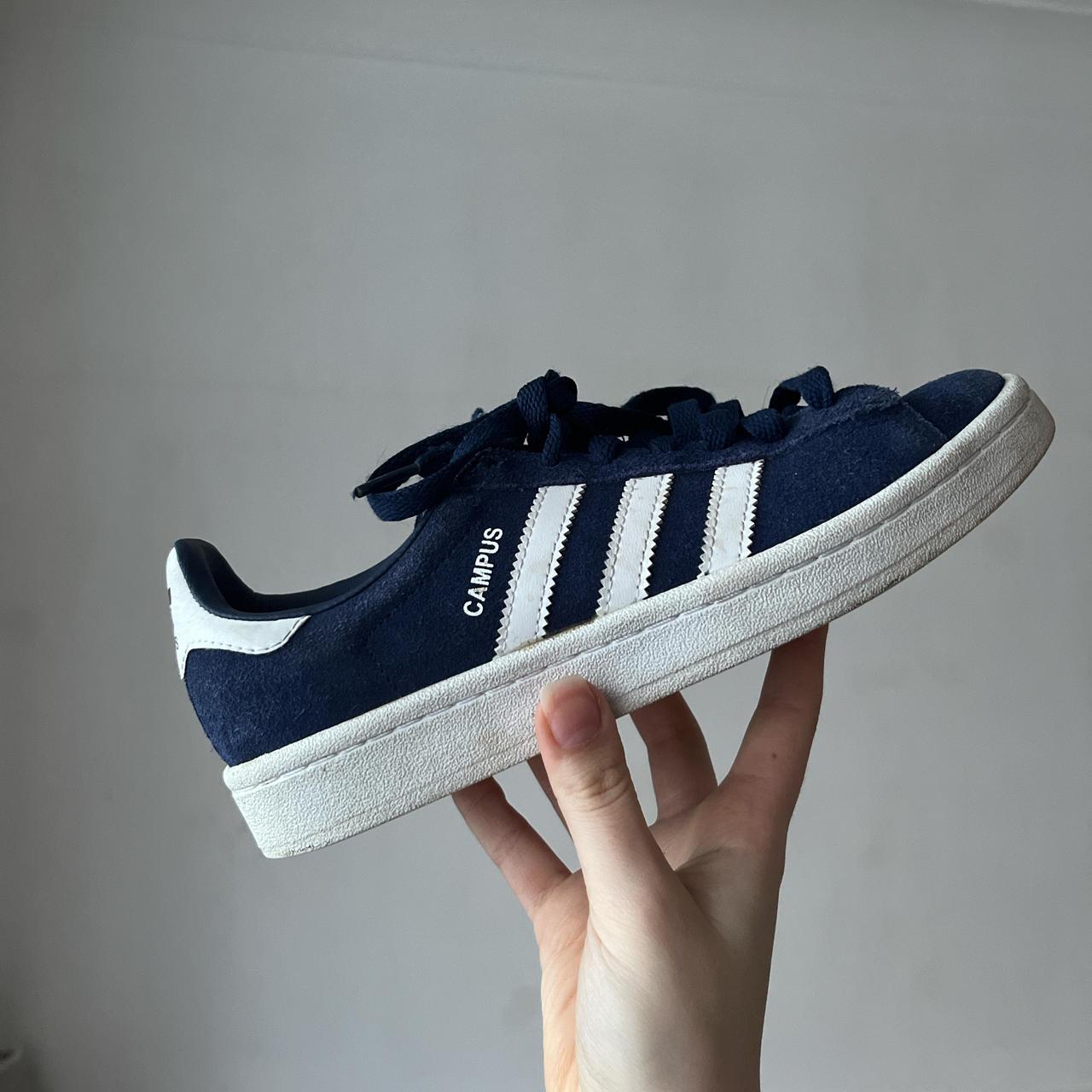 Adidas campus navy shoes trainers - Depop