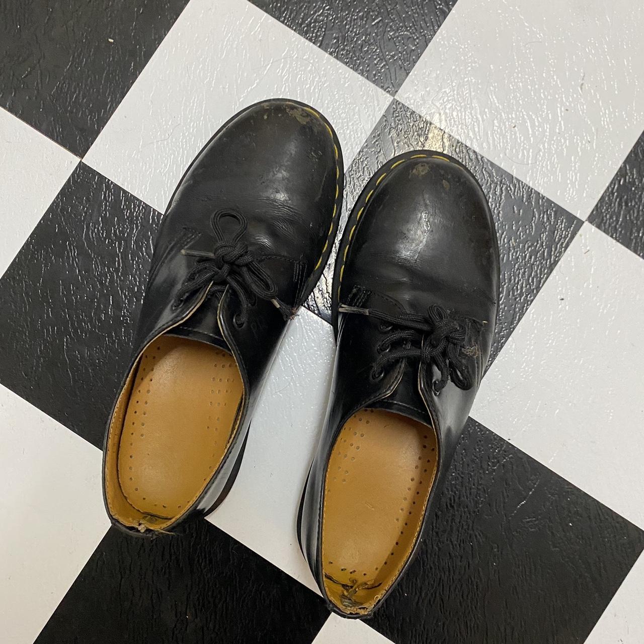 Fairly worn in low rise doc martens - with some... - Depop