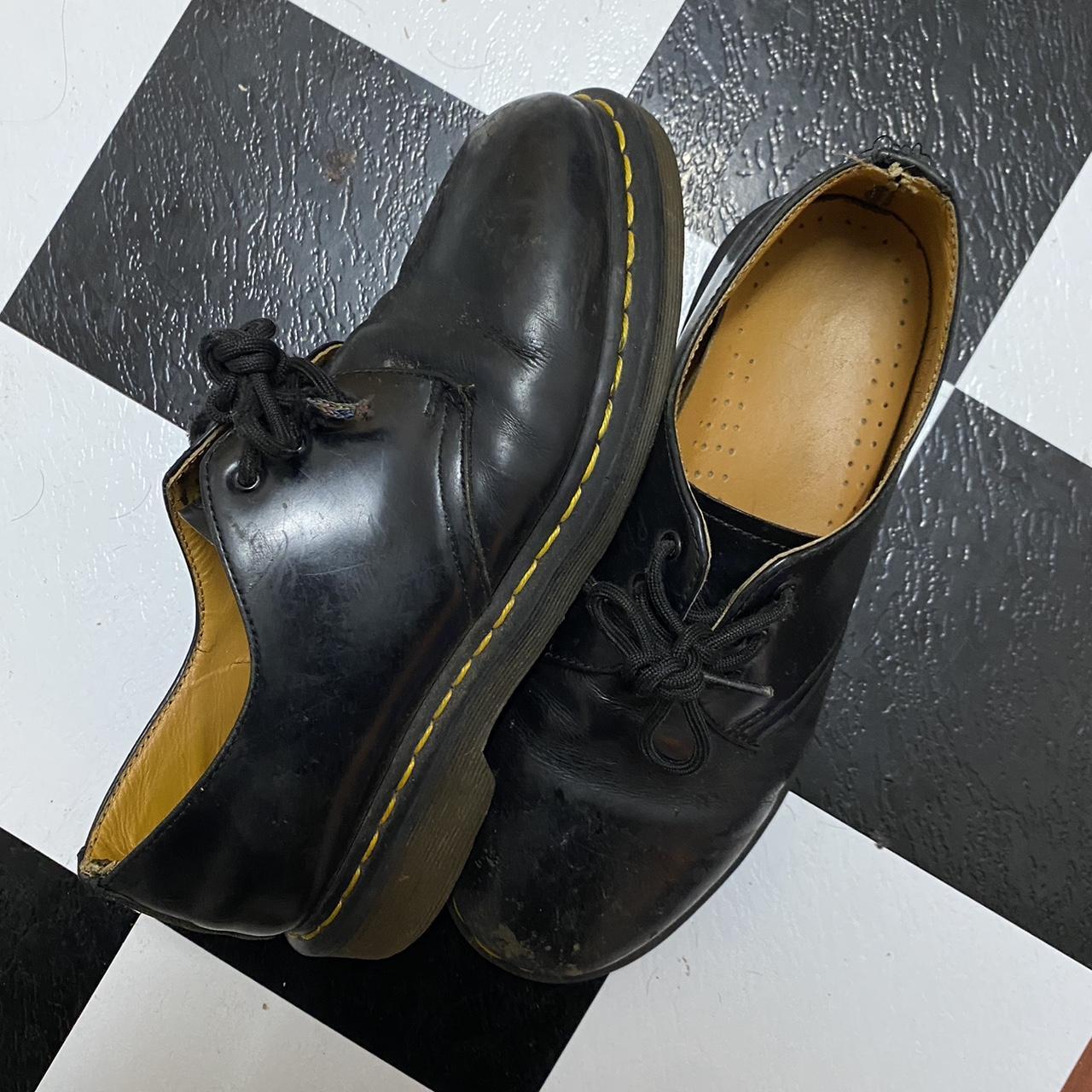Fairly worn in low rise doc martens - with some... - Depop