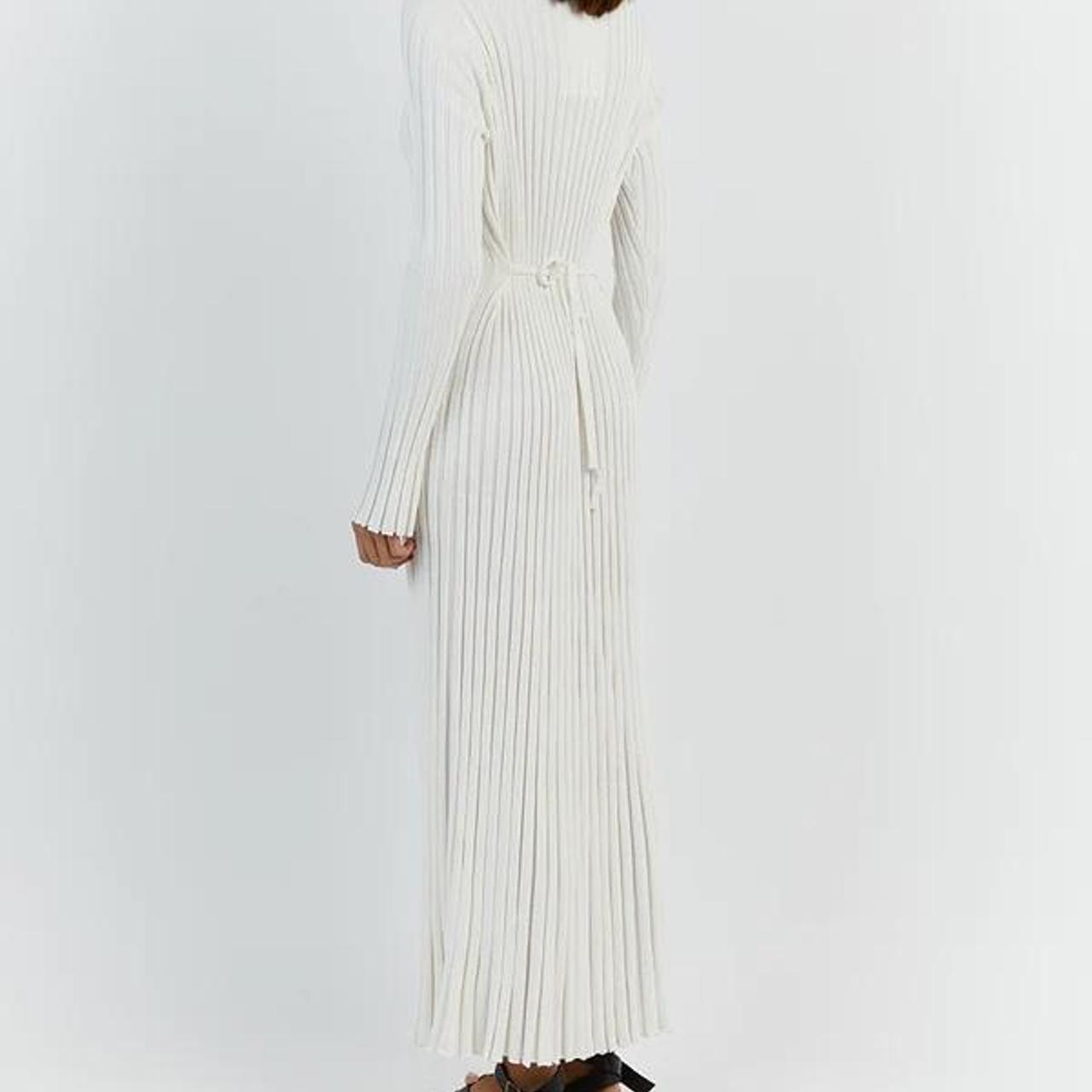 DISSH ADA OFF WHITE LONG SLEEVE MIDI DRESS XS Worn... - Depop