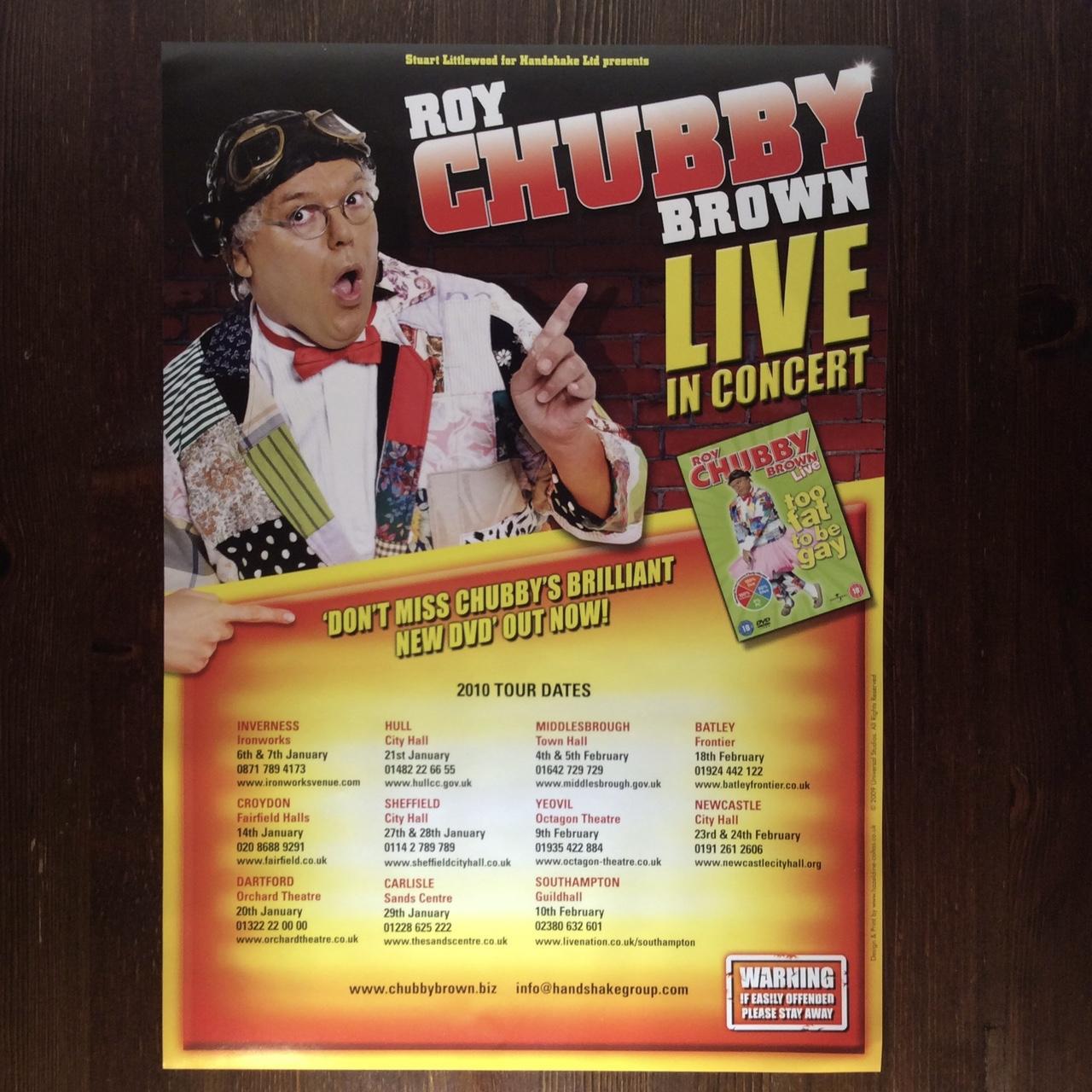 3x Official Royal Chubby Brown tour posters A3 job... - Depop
