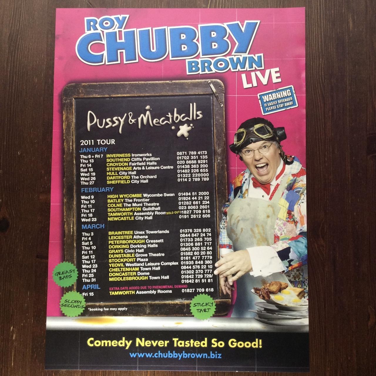 3x Official Royal Chubby Brown tour posters A3 job... - Depop