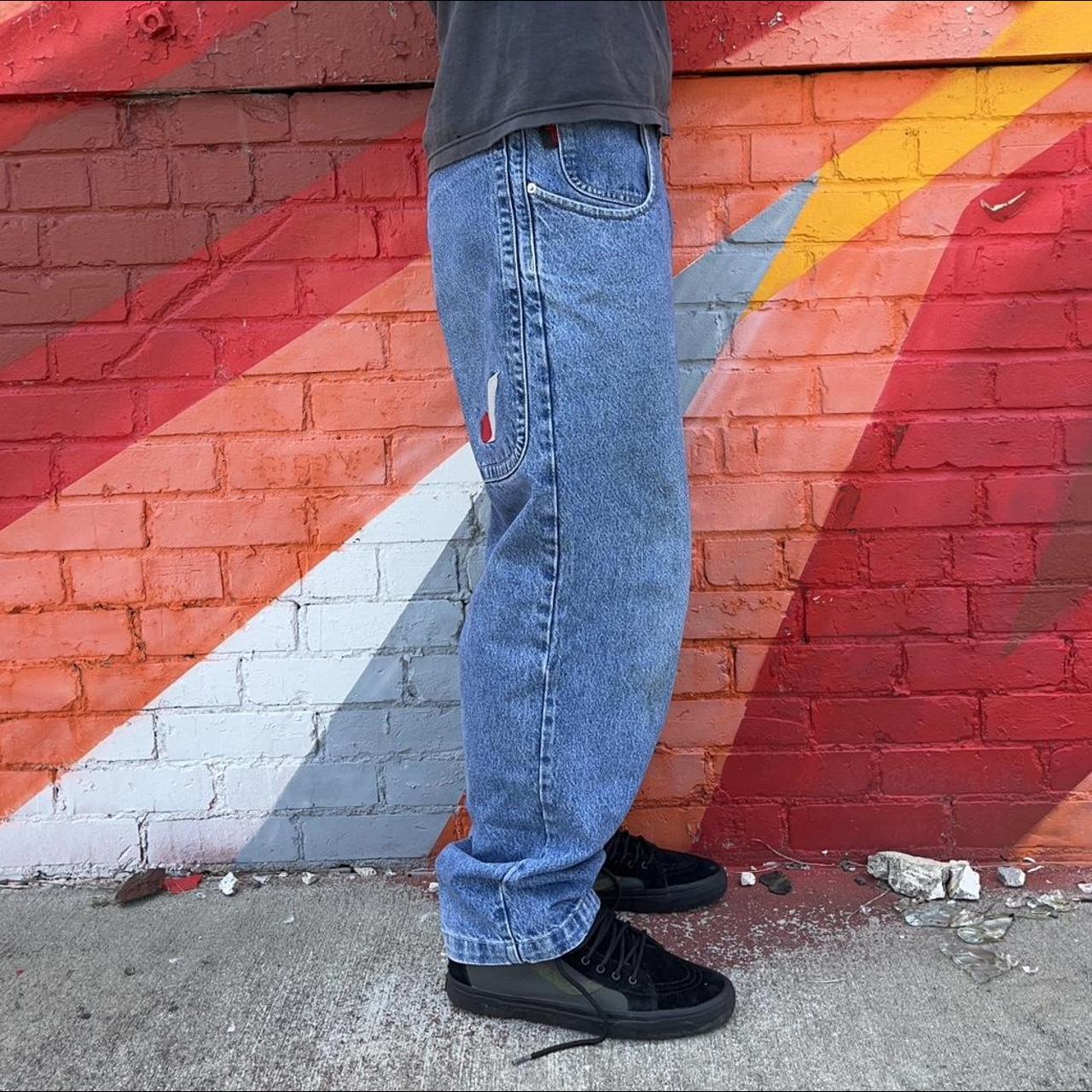 Vintage JNCO Baggy Jeans. Measured size 28x30 - Depop