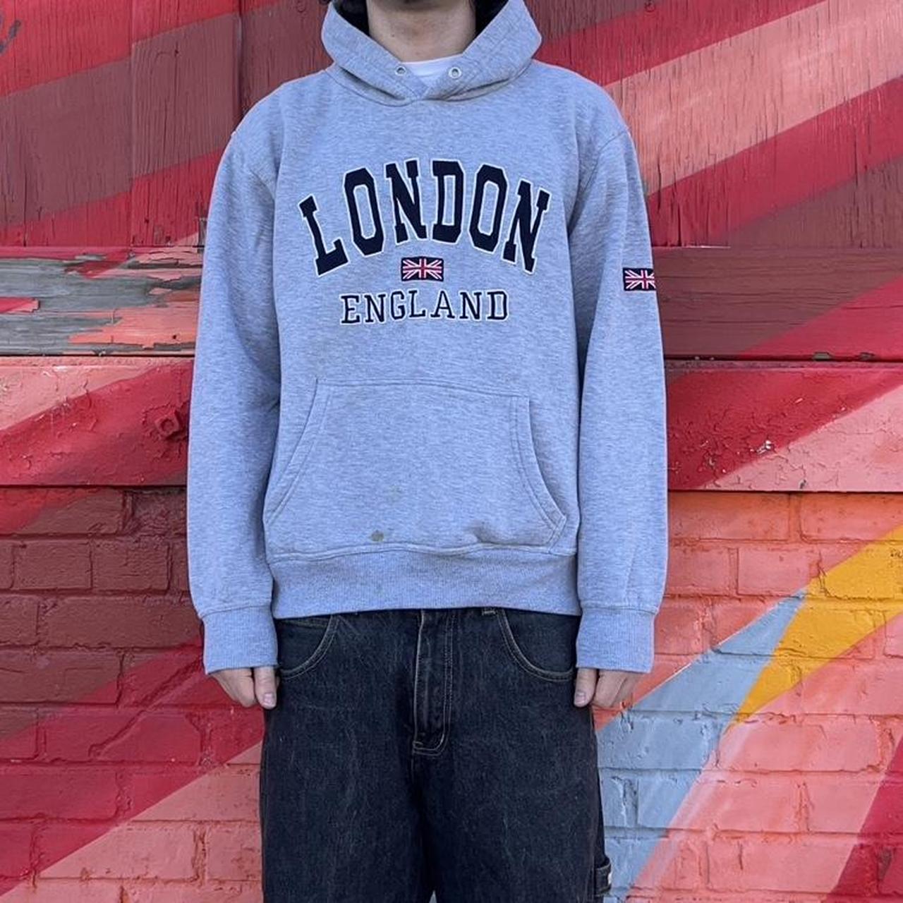 London England Hoodie. Size large in men’s. Has some... - Depop