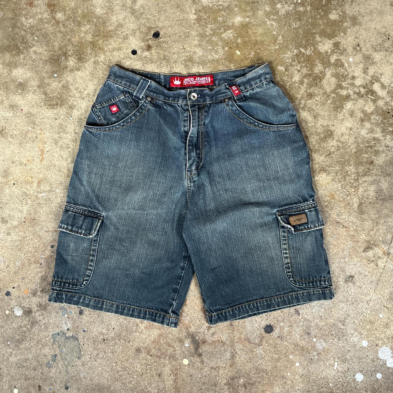 JNCO Cobra Snake Embroidered Cargo Shorts.... - Depop