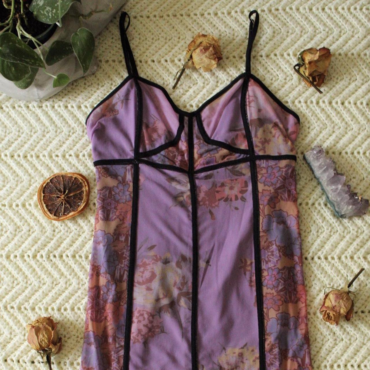 Intimately FREE PEOPLE MESH FLORAL LINGERIE/BODYCON... - Depop