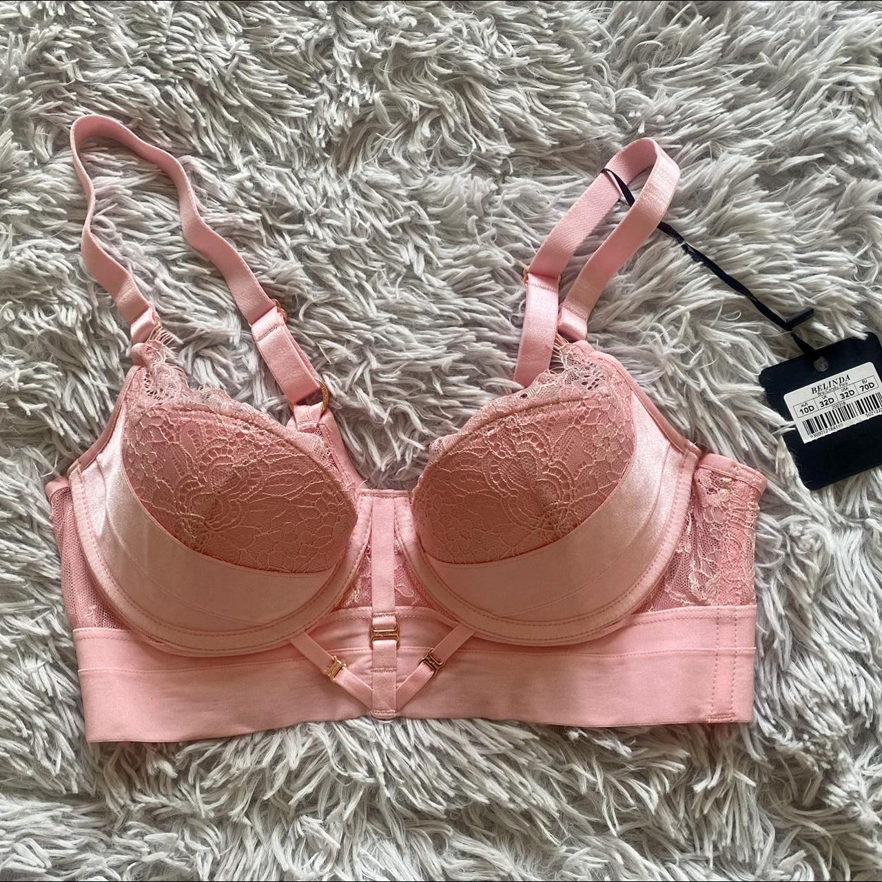 Honey Birdette Women's Pink Bra | Depop