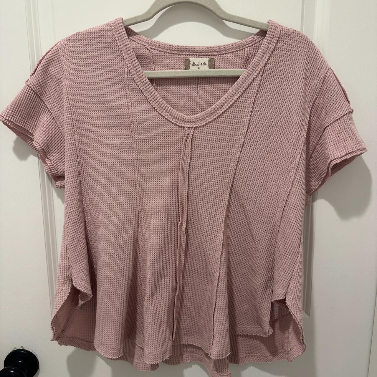 Altard State Pink V Neck Shirt, Size S | Depop