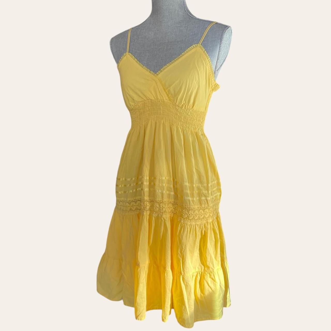 Vintage Yellow Sundress Details: size - small ... - Depop
