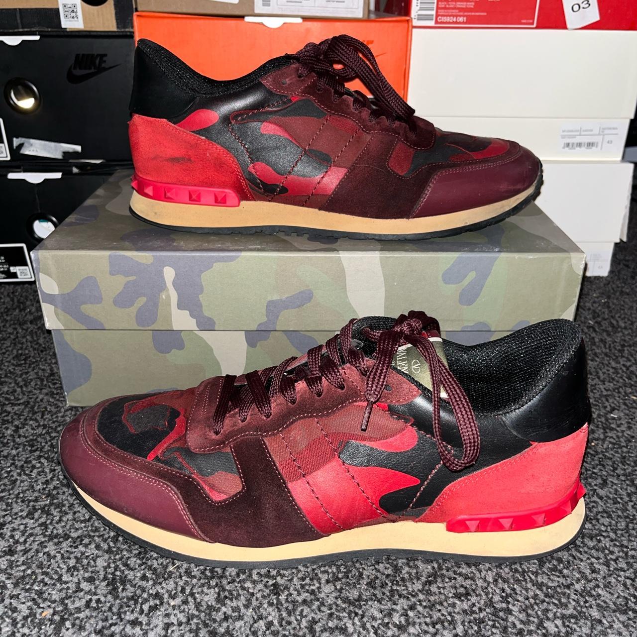 Valentino rock runner red Size 9 Condition 6/10... - Depop