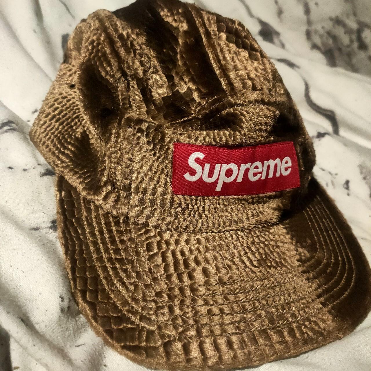 Supreme croc velvet embossed cap - Depop