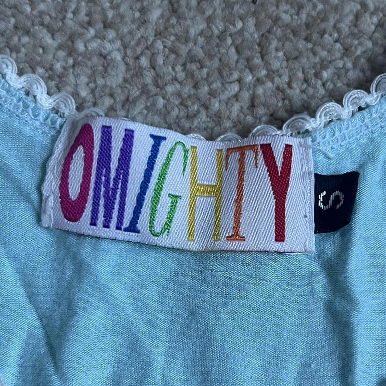 O-MIGHTY Women's Blue Crop-top | Depop
