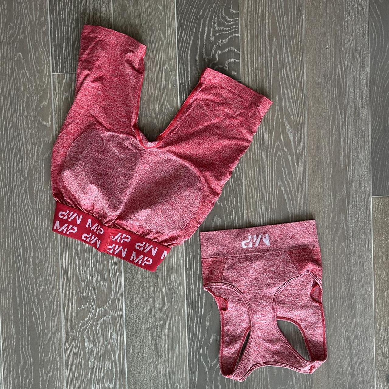 MyProtein woman’s workout set in red Sports bra -... - Depop