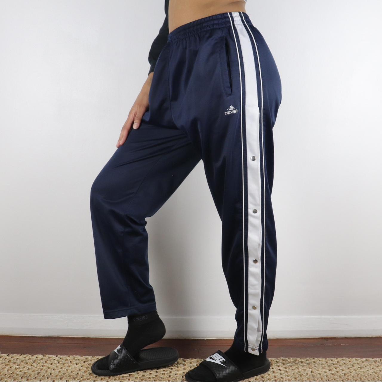 Popper joggers w/ two front open pockets and laces... - Depop