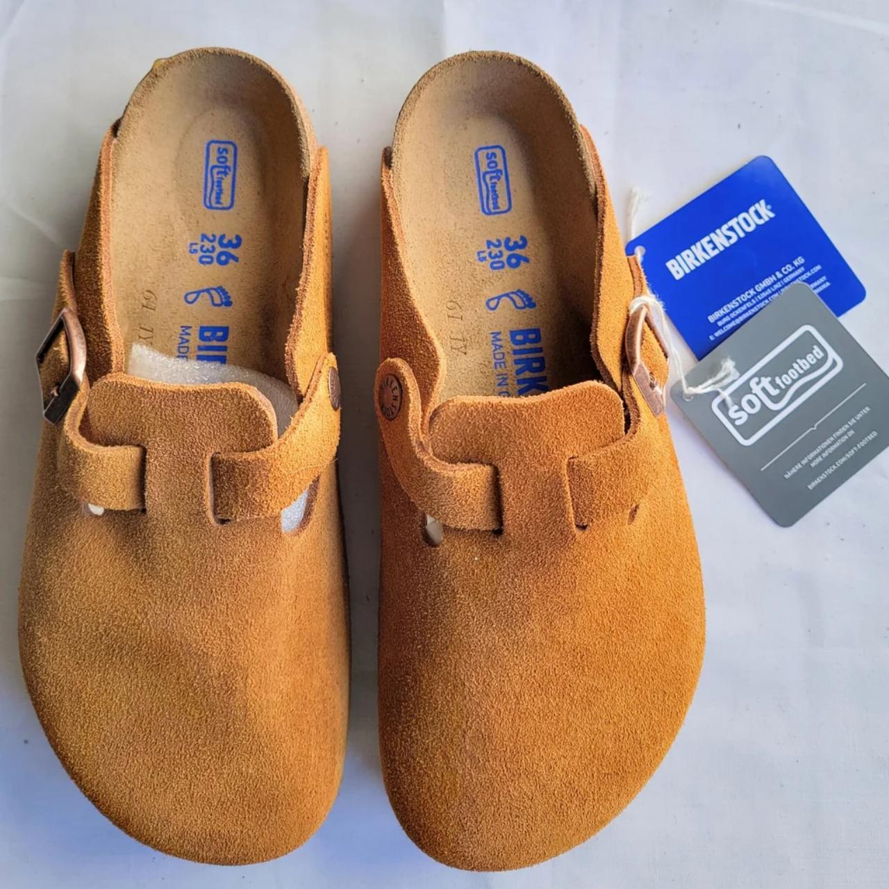 Birkenstock Boston bs color mink suede clog regular... - Depop