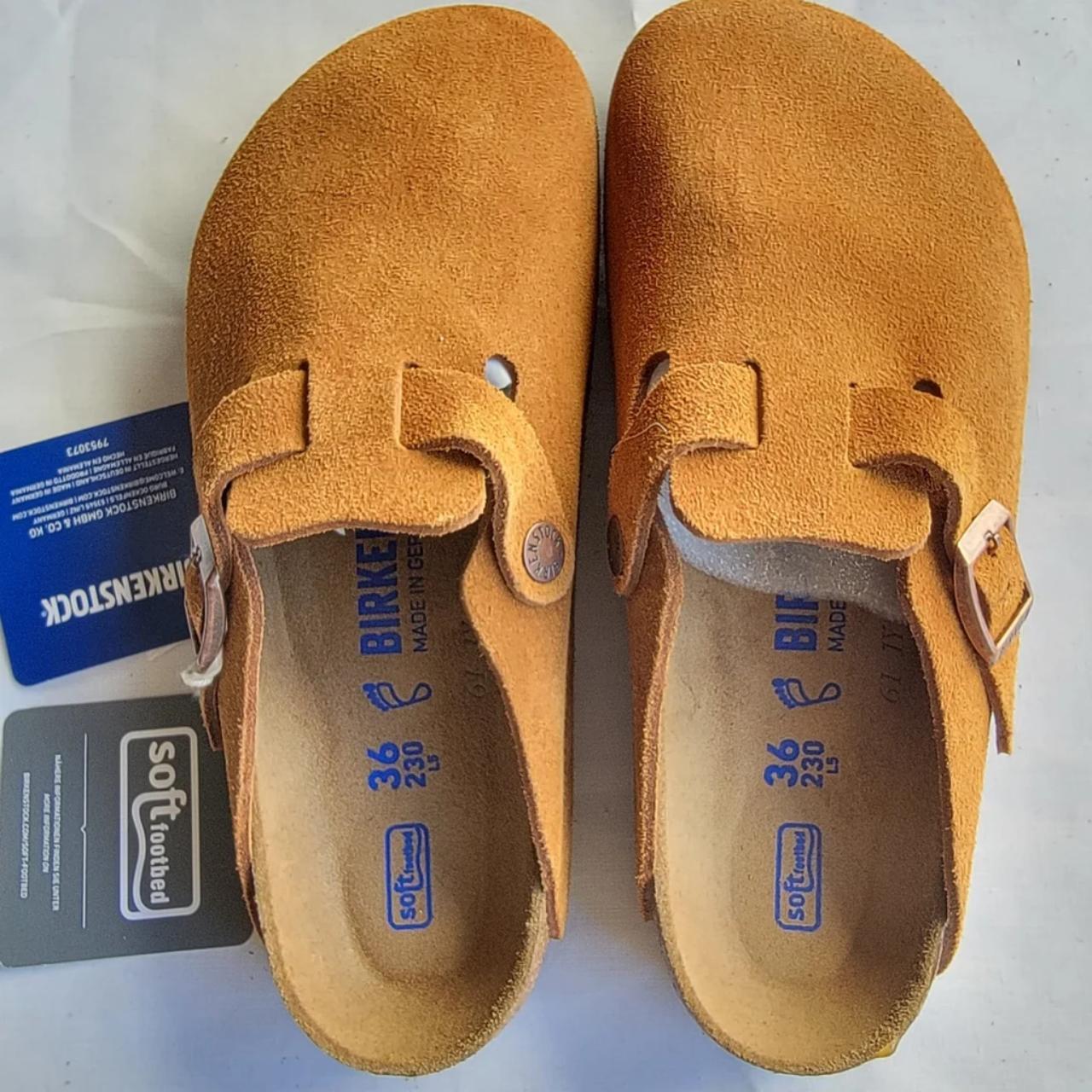 Birkenstock Boston bs color mink suede clog regular... - Depop