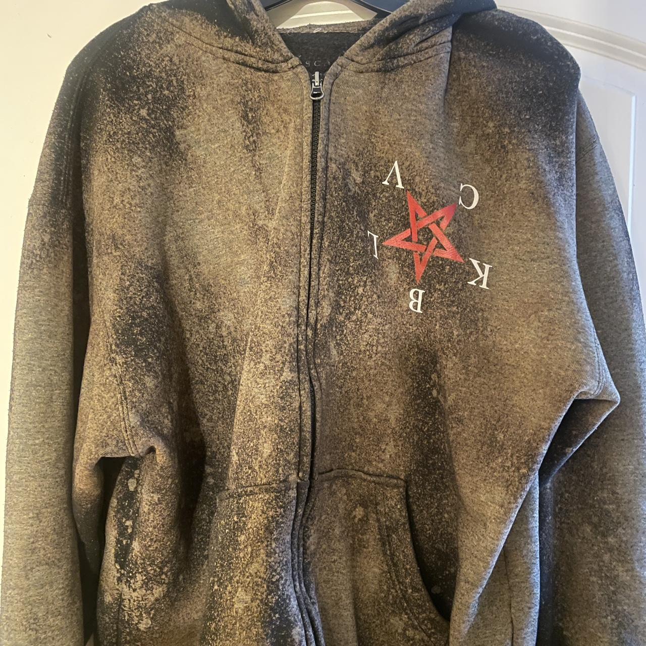Black Scale hoodie - size medium - Depop