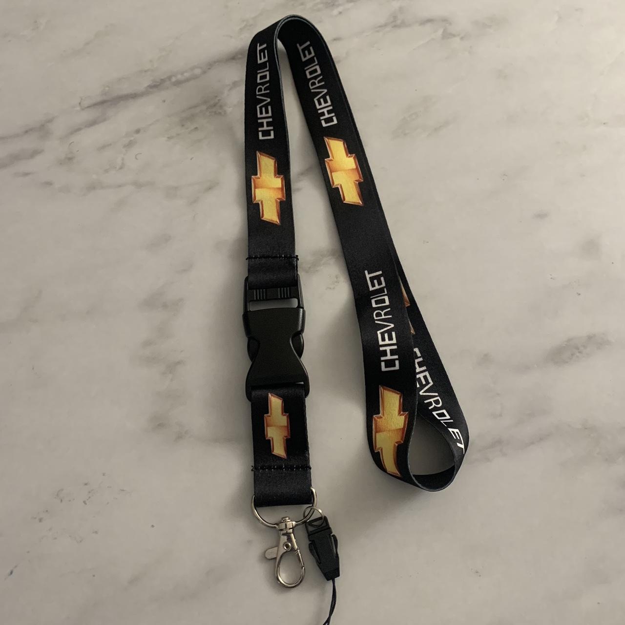 Black Silk Chevrolet Detachable Lanyard Keychain New - Depop