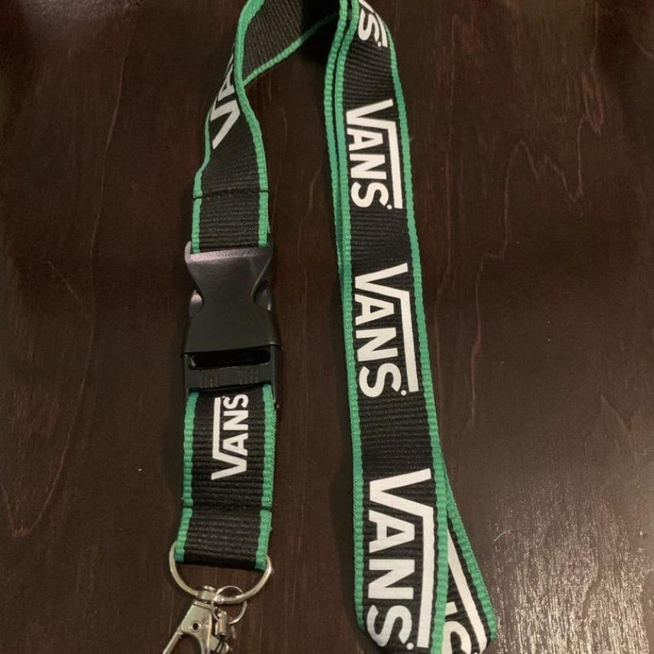 Black & Green Vans Detachable Lanyard Keychain New - Depop