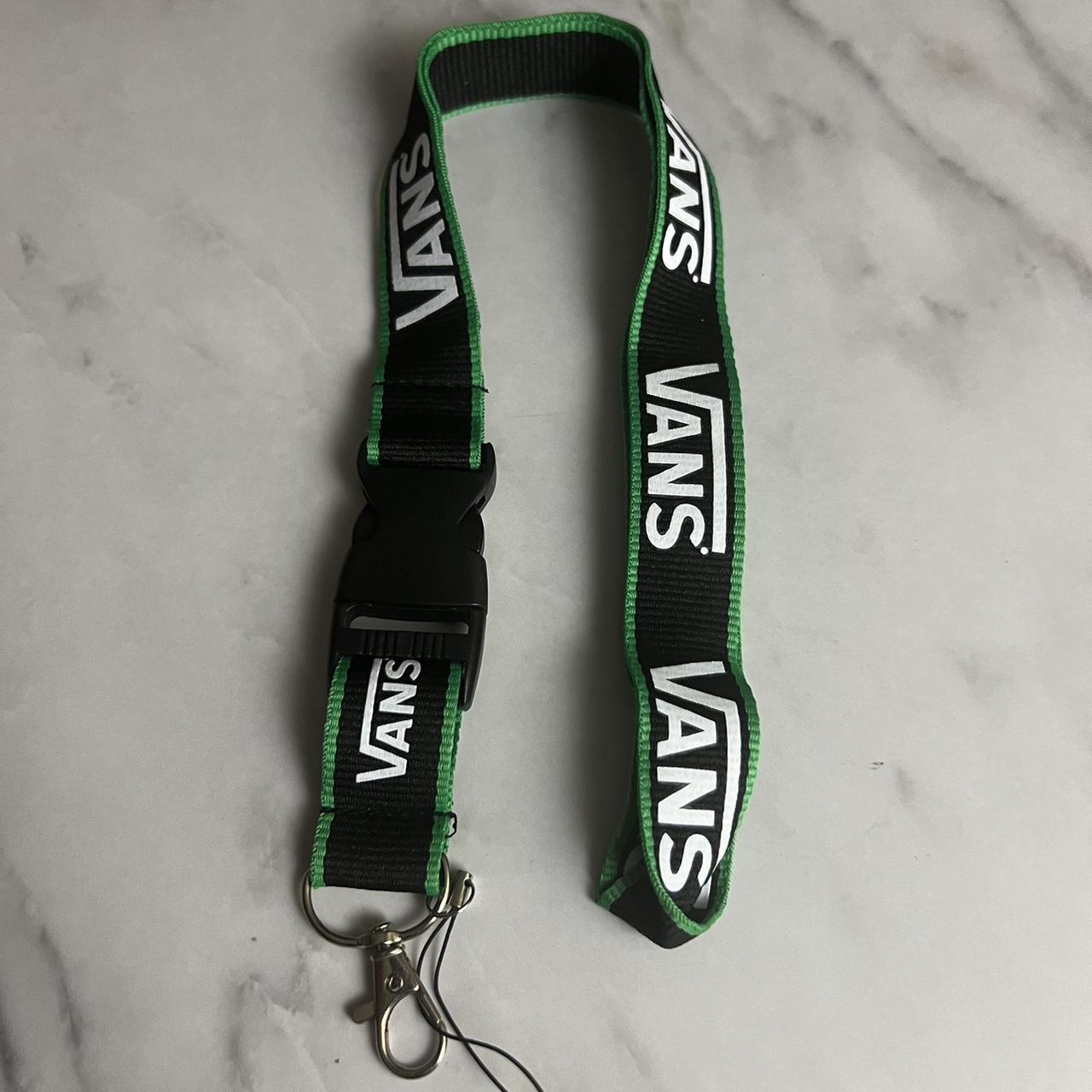 Black & Green Vans Detachable Lanyard Keychain New - Depop