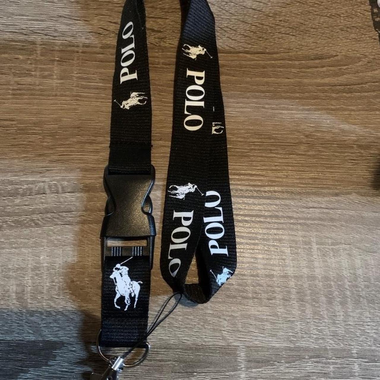 Black Polo Detachable Lanyard Keychain New - Depop