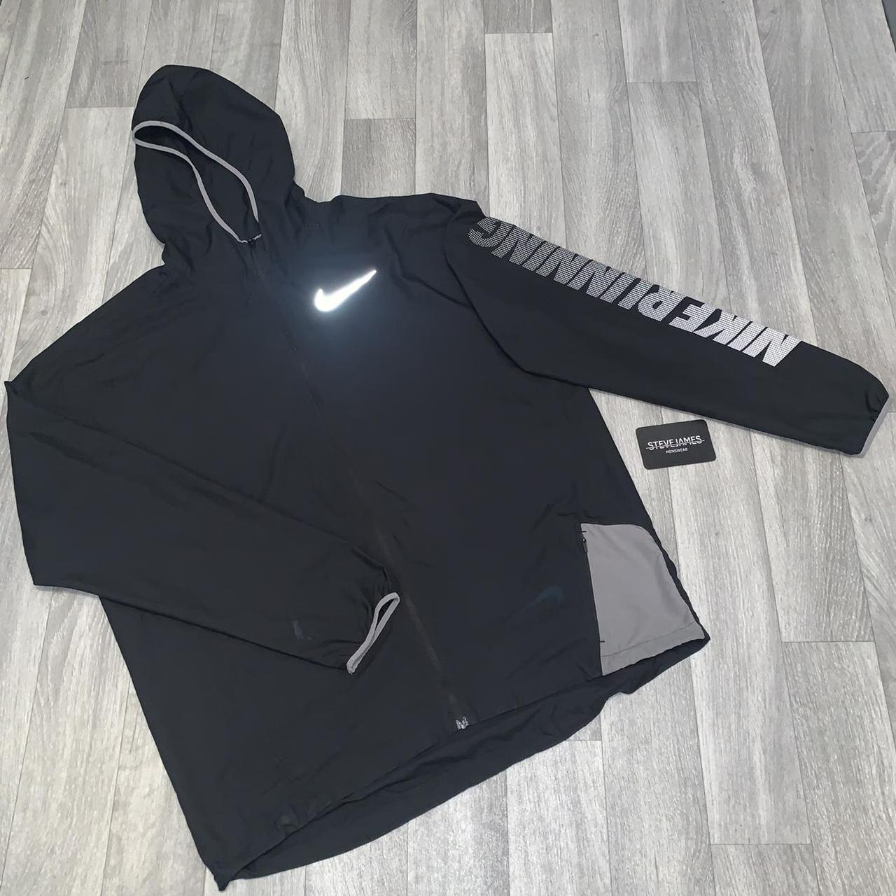 Mens Nike Reflective Blackgrey Running Windrunner Depop