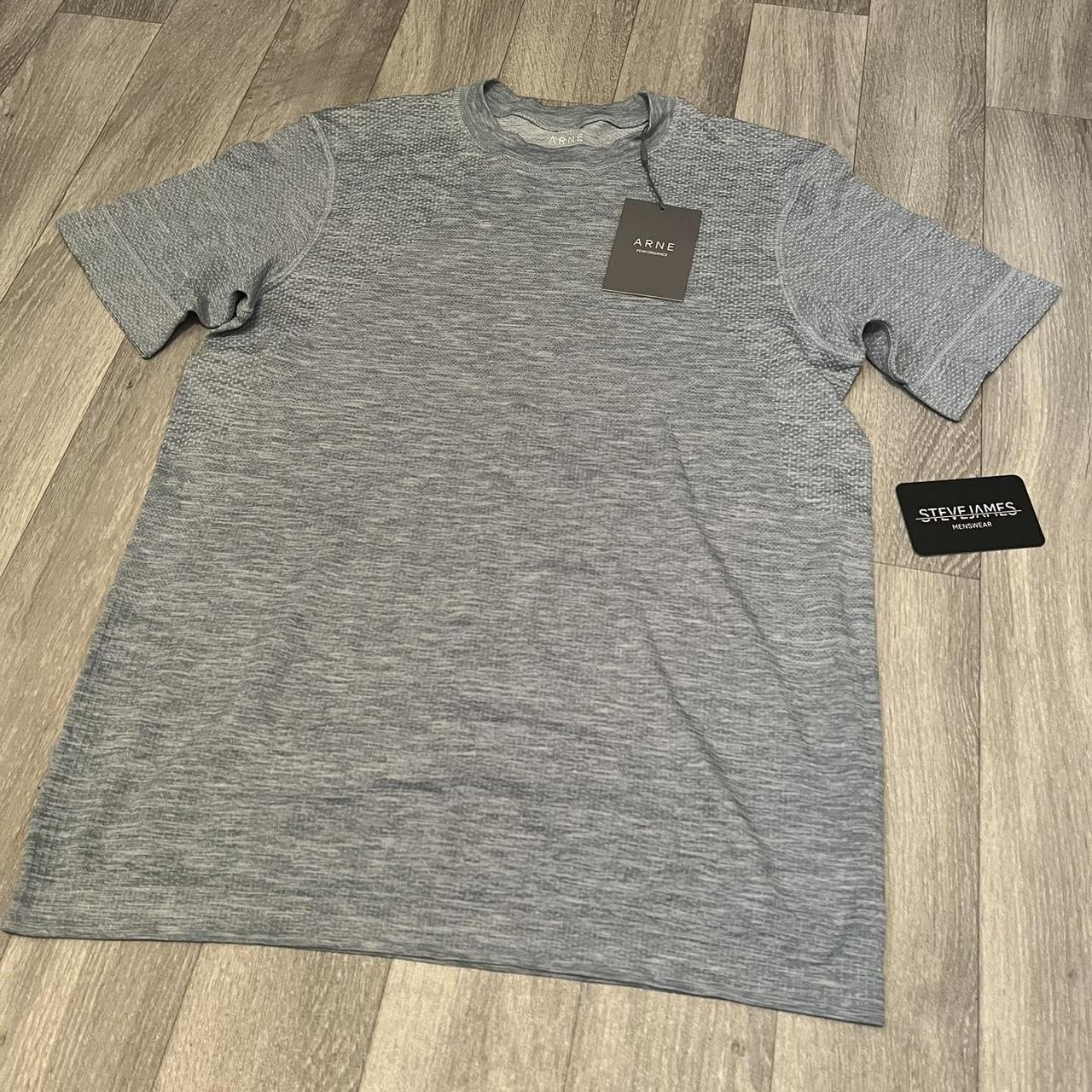 Mens Arne Blue Reflective Active Performance T-Shirt... - Depop
